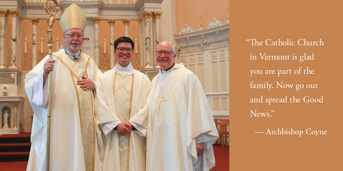 Congratulations Rev. Mr. Luan Tran - Roman Catholic Diocese of Burlington