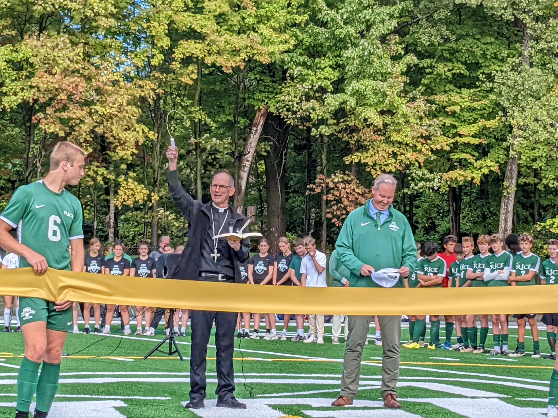 Bishop Blesses New Athletic Turf at Rice Memorial High School - Roman ...